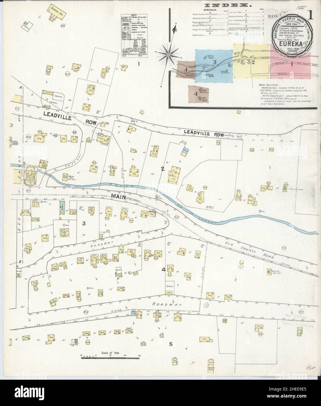 Sanborn Fire Insurance Map from Eureka, Juab County, Utah Stock Photo ... Sanborn Fire Insurance Map from Eureka, Juab County, Utah Stock Photo ...