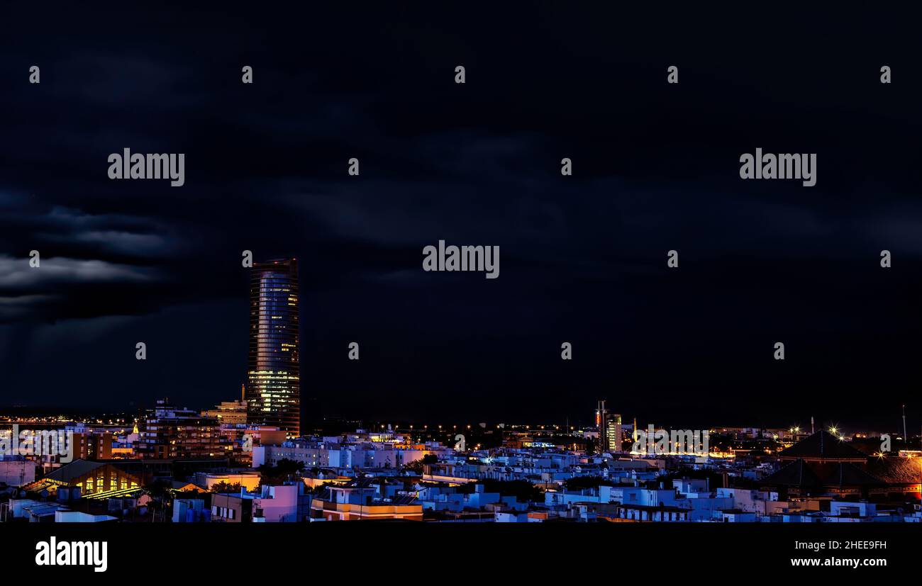 Spectacular view of Historic Triana Neighborhood and Seville city ...