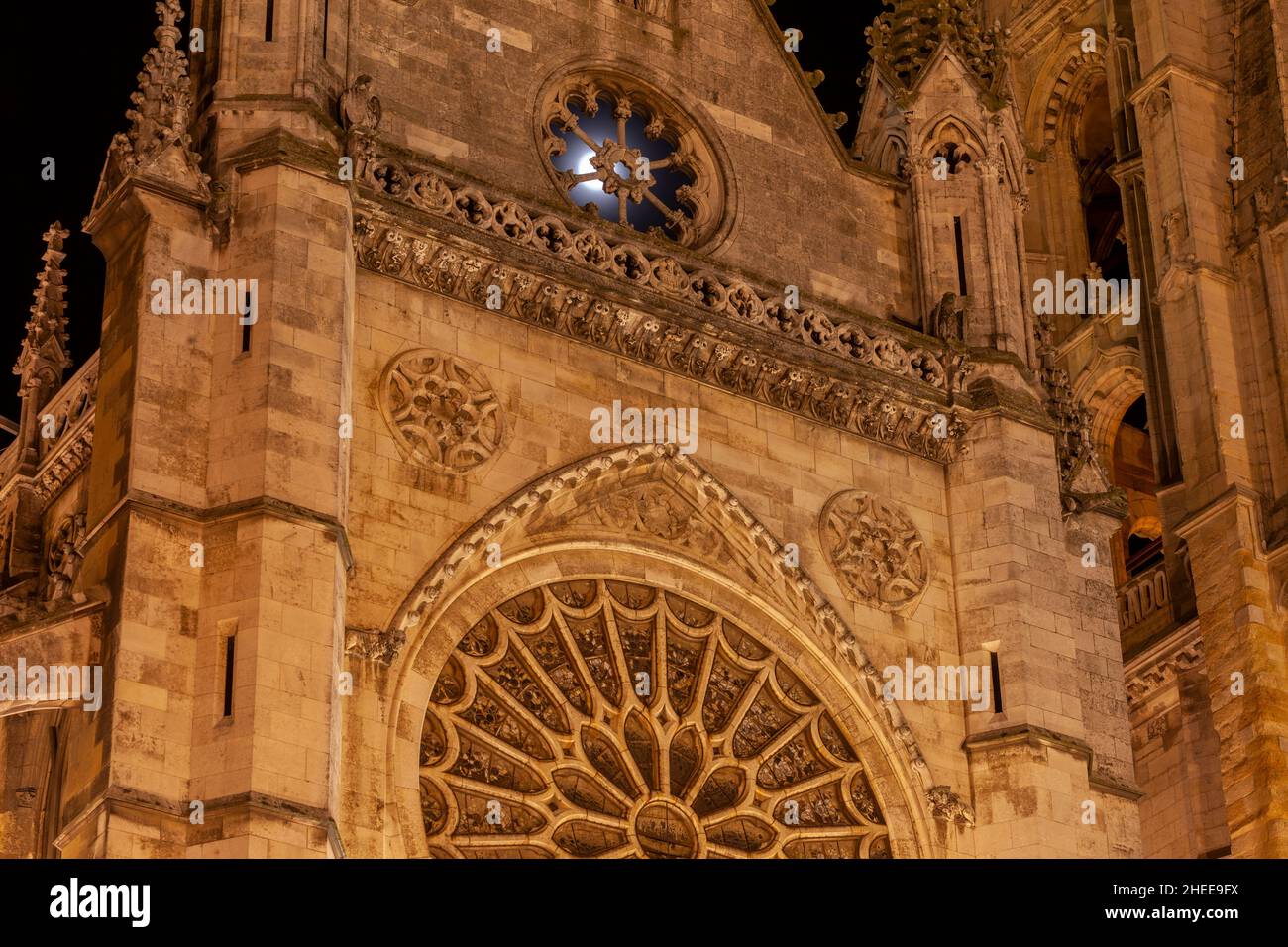 Gothic cathedral of Leon. Castilla y Leon, Spain Stock Photo - Alamy