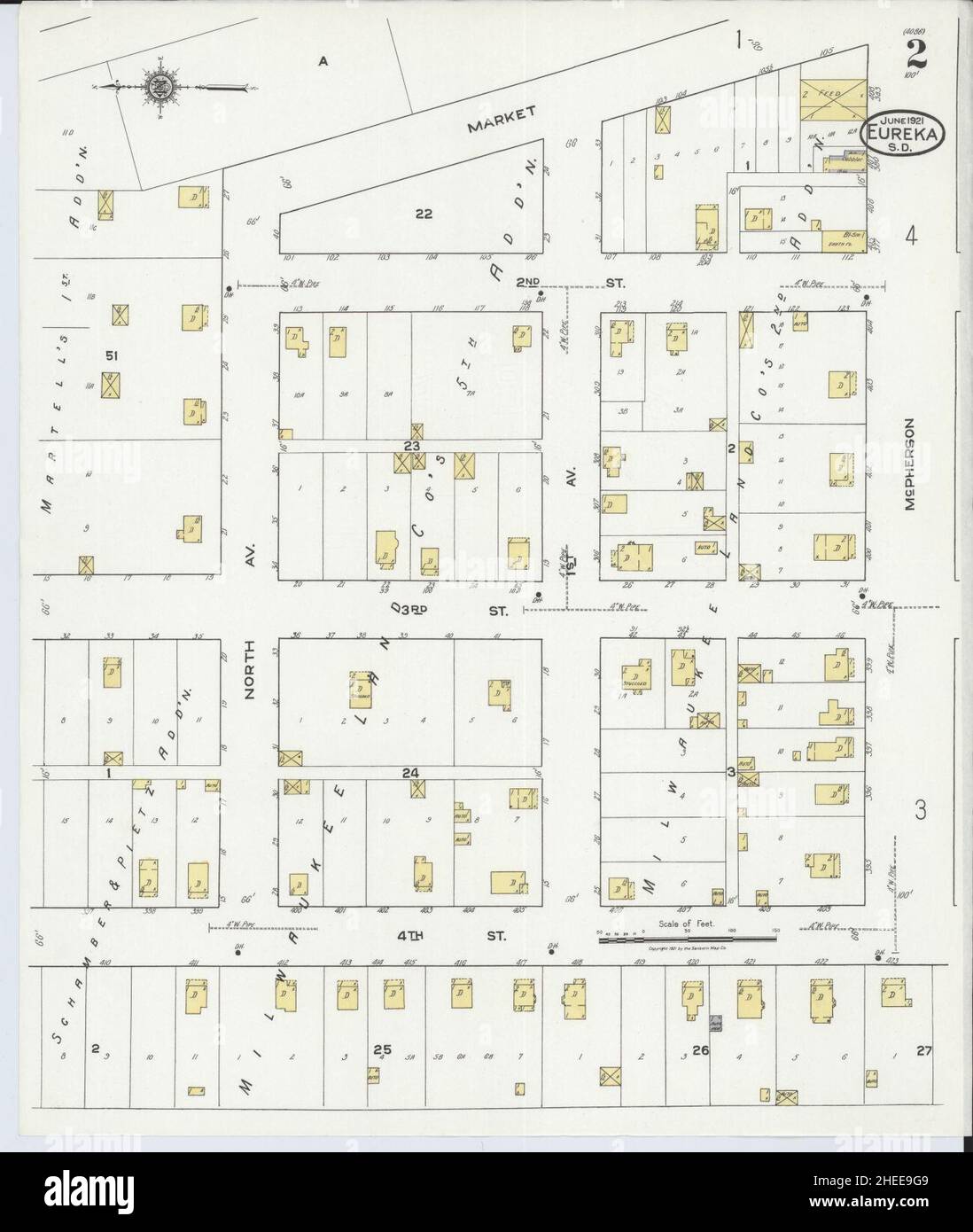 Sanborn Fire Insurance Map from Eureka, McPherson County, South Dakota ...