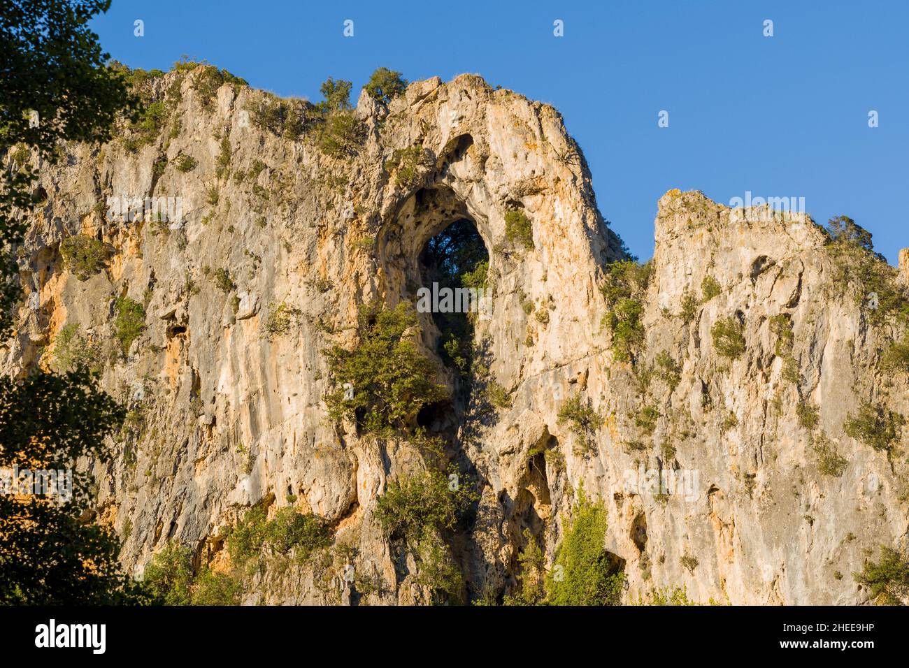 This landscape photo was taken in Europe, France, Ardeche, summer. We ...