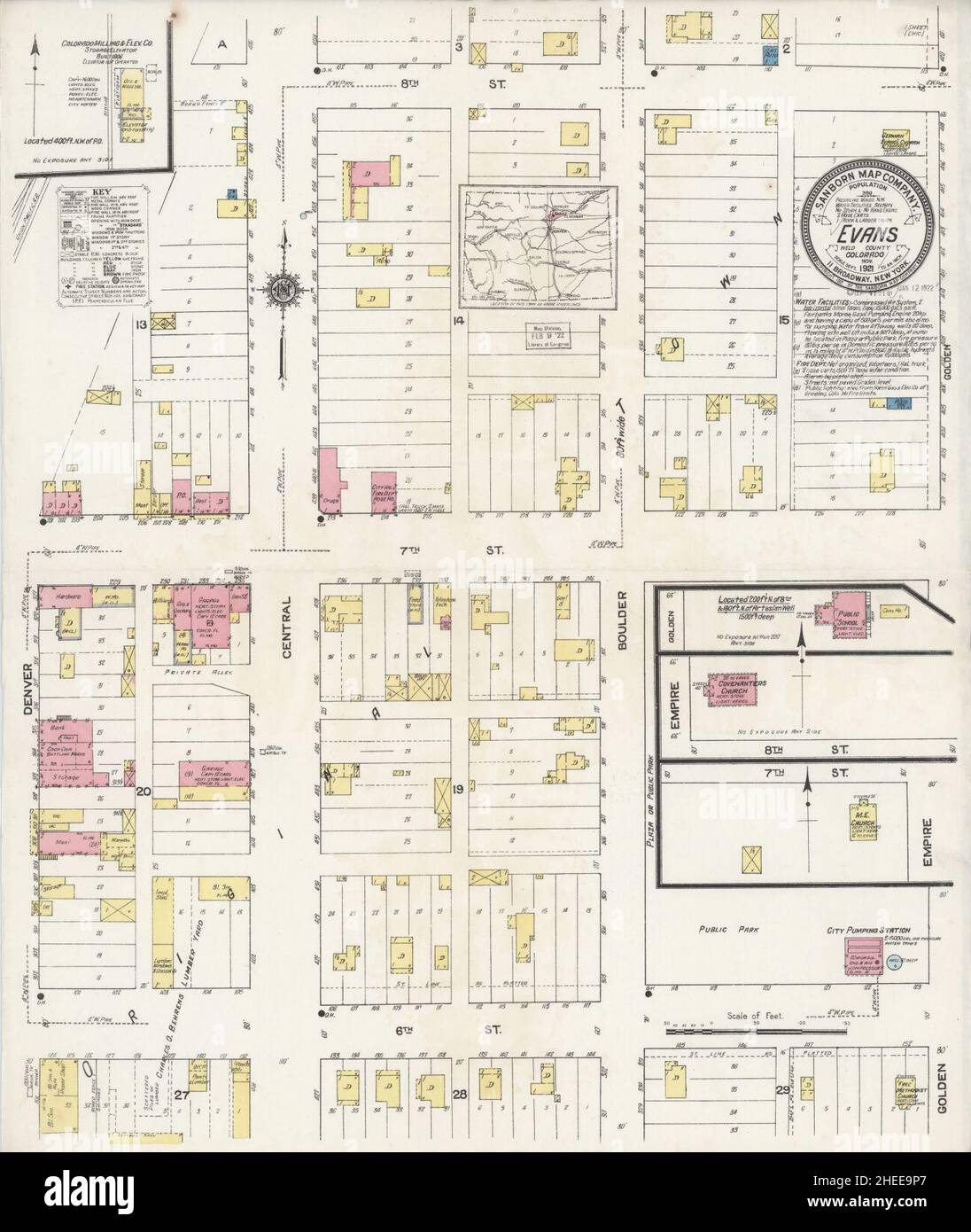 Evans county map hi-res stock photography and images - Alamy