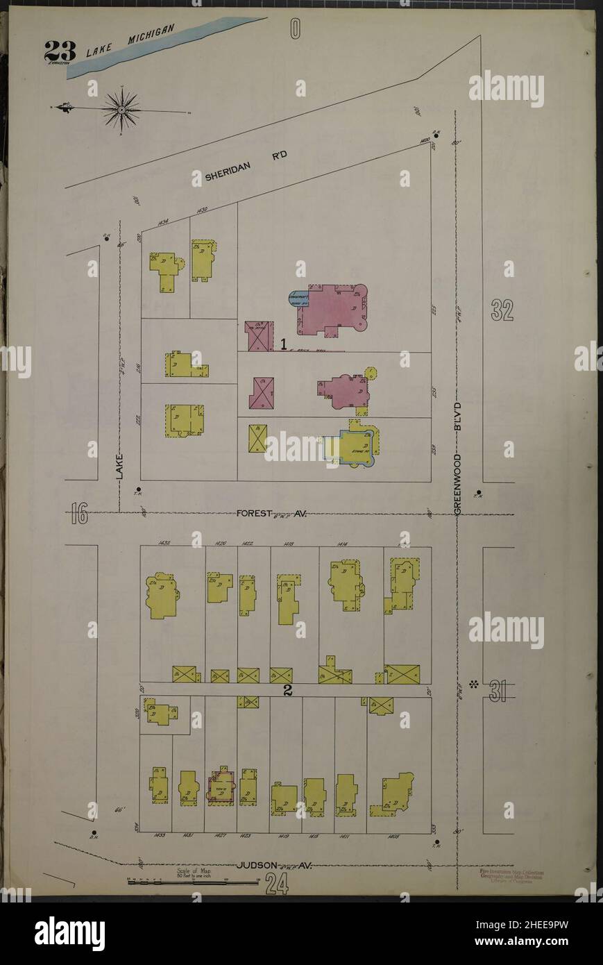 Map of evanston hi-res stock photography and images - Alamy