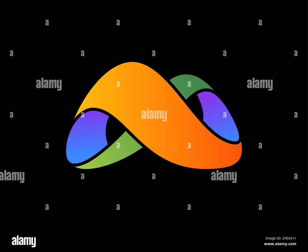 infinity ribbon logo vector. Abstract infinity logo template design ...