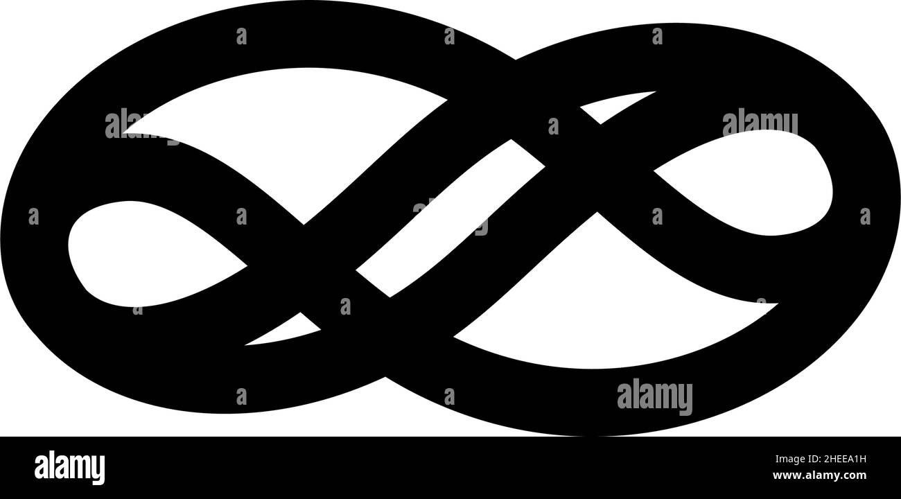 outline infinity logo. Eternal limitless emblem. Black mobius ribbon ...