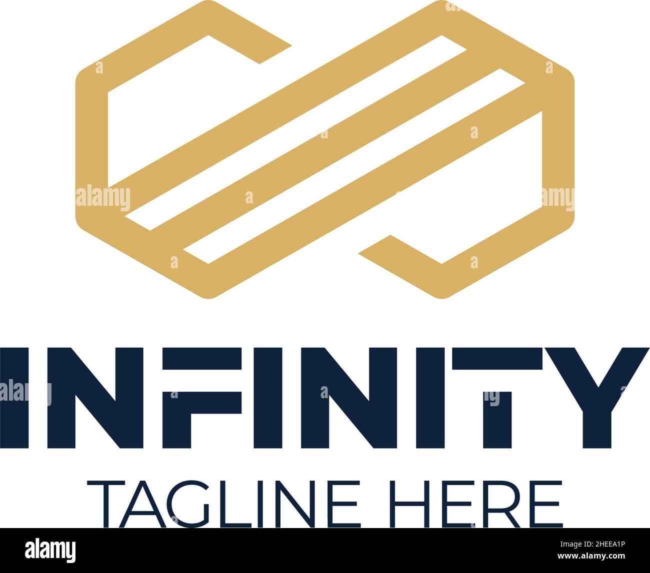 Infinity Hexagonal Logo. Geometric Infinity Cube Hexagon logo flat ...