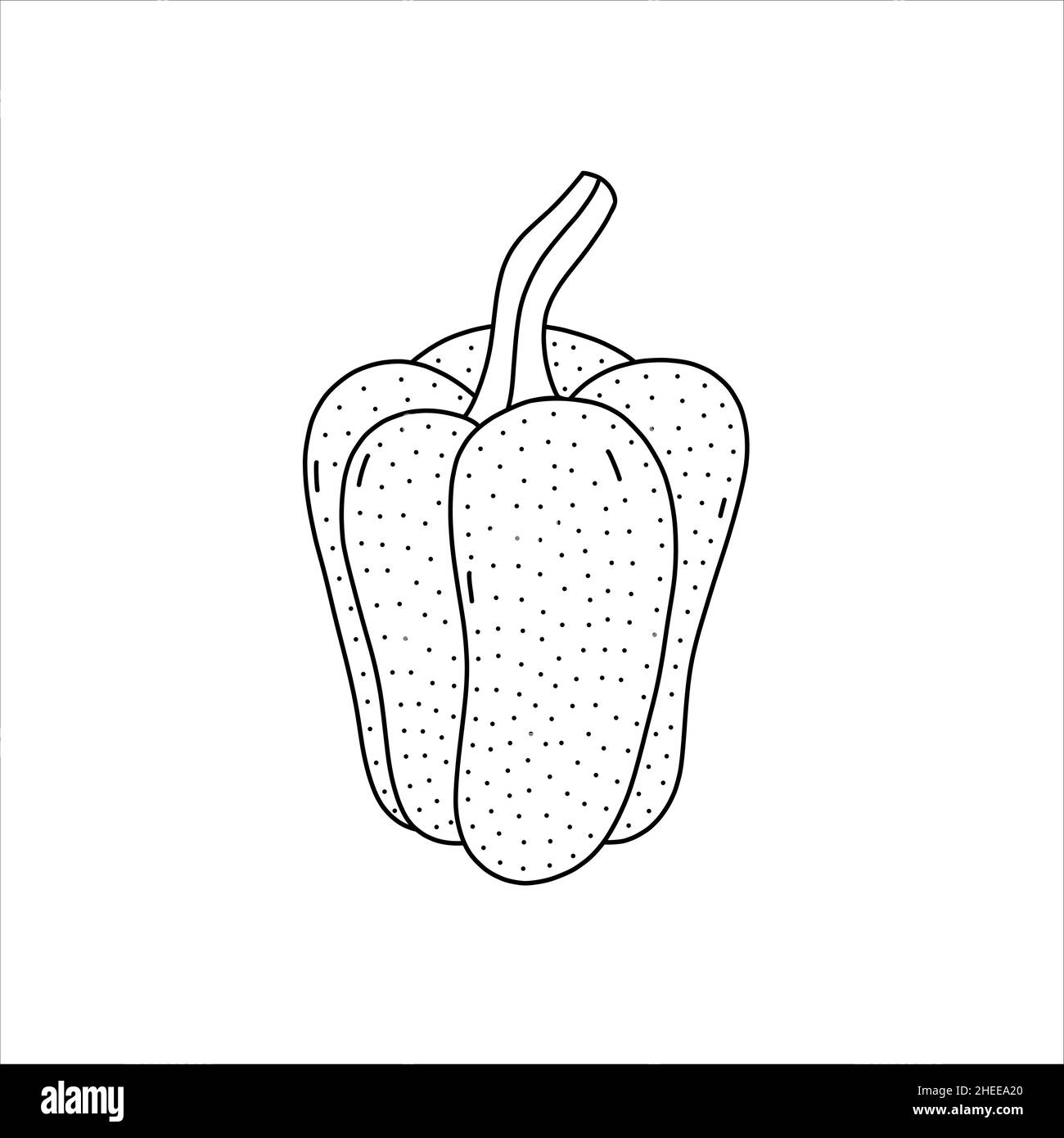 Capsicum Drawing For Kids