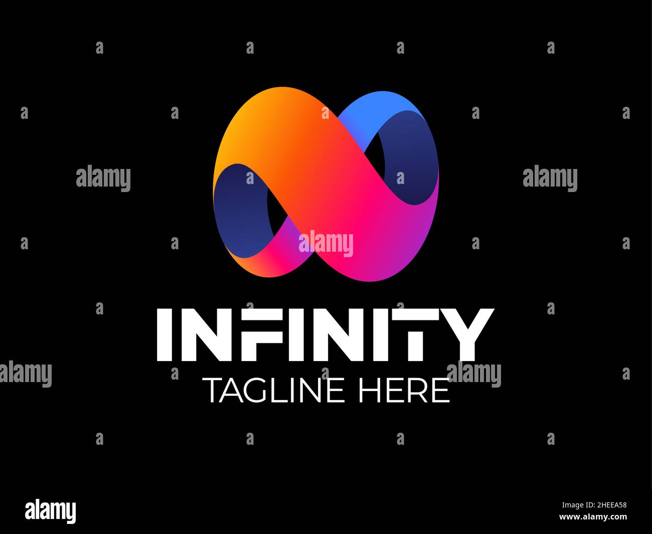 infinity ribbon logo vector. Abstract infinity logo template design ...