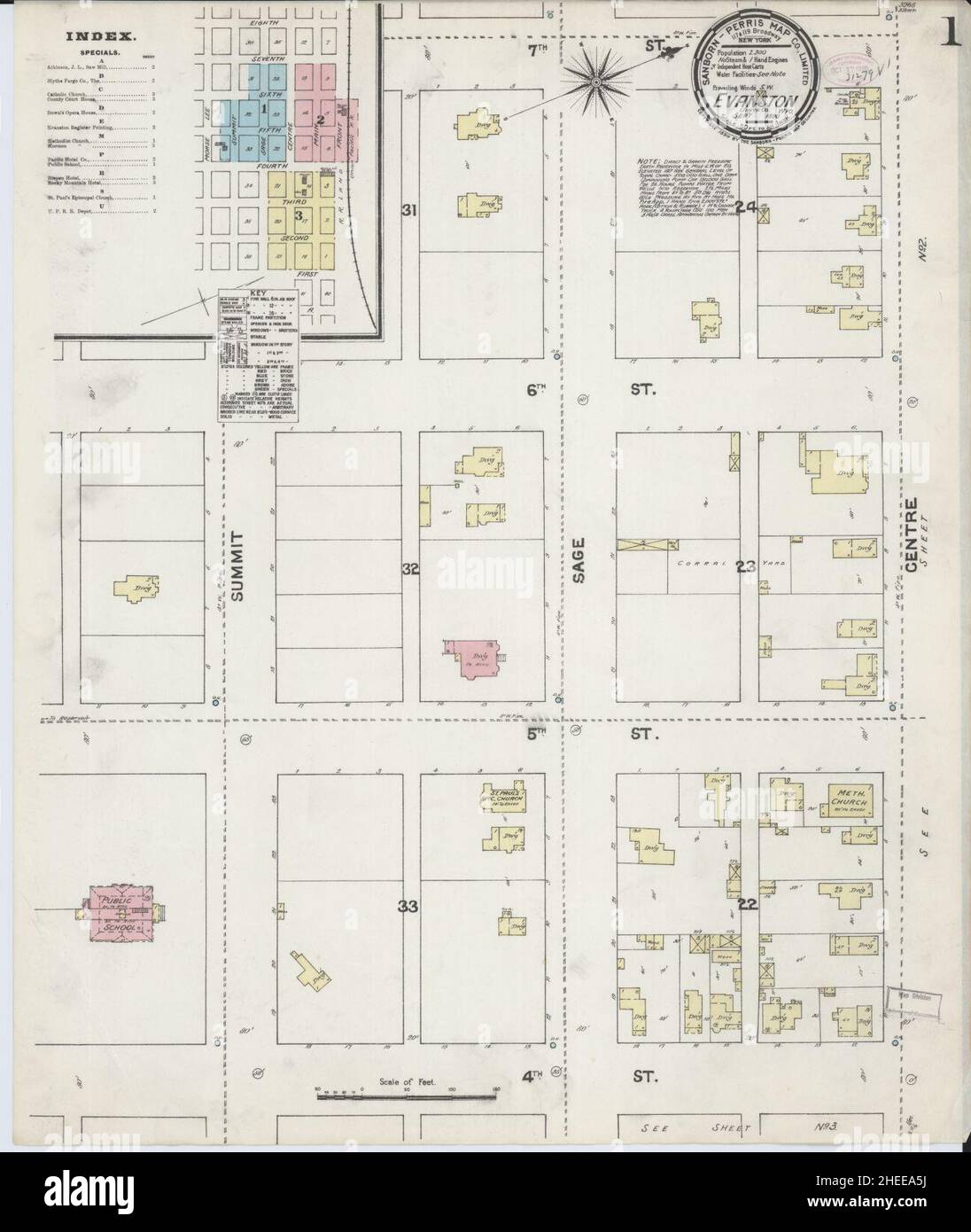 Evanston wyoming map hi-res stock photography and images - Alamy