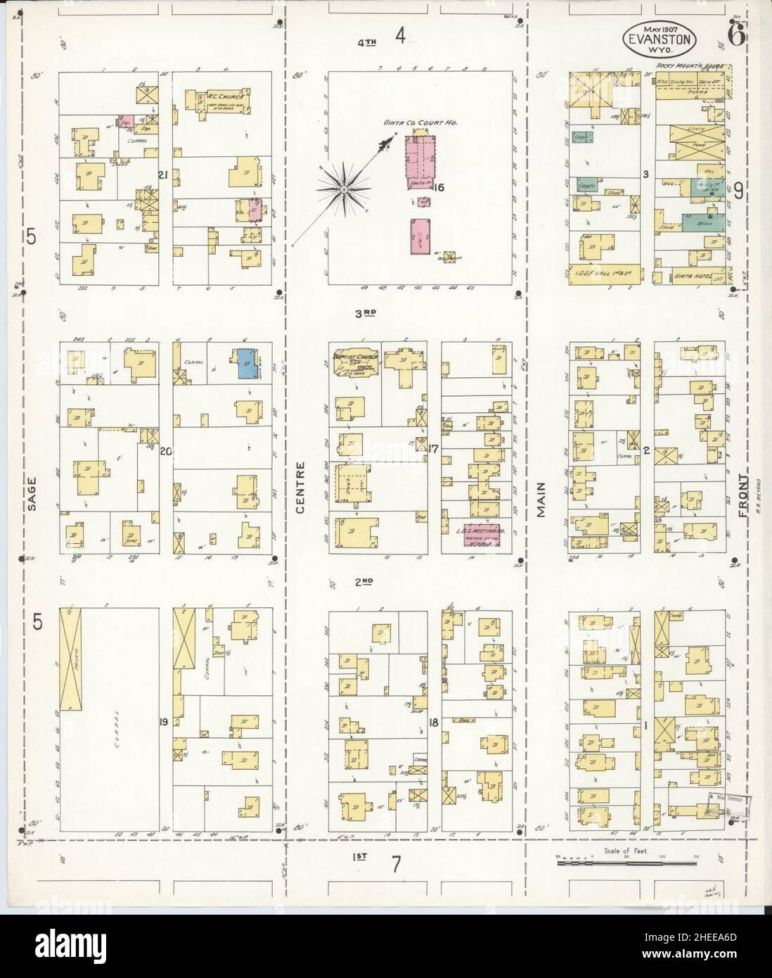 Evanston wyoming map hi-res stock photography and images - Alamy