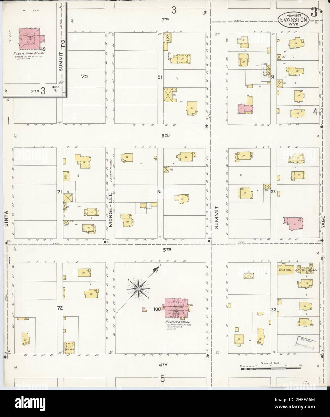 Evanston wyoming map hi-res stock photography and images - Alamy