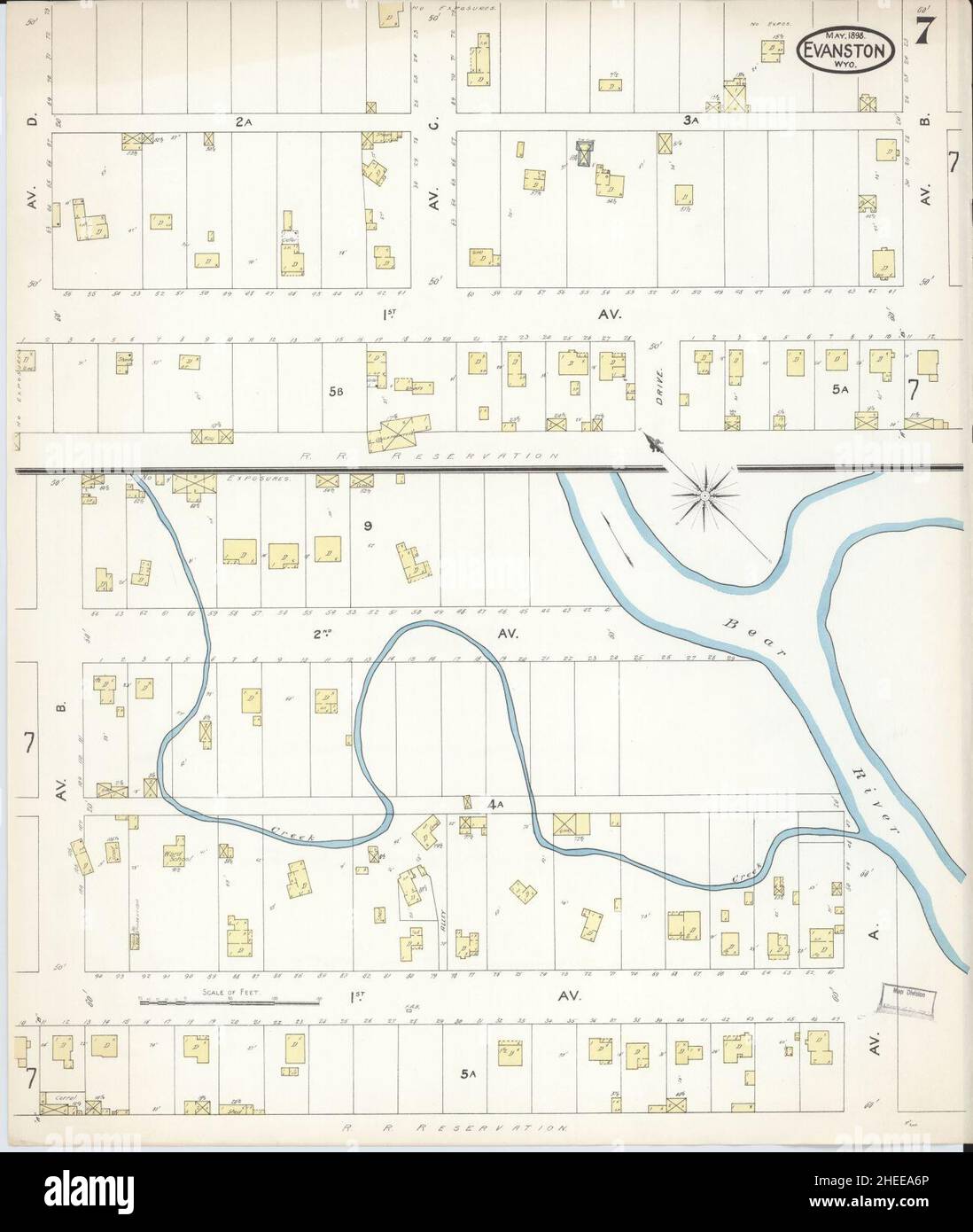Evanston wyoming map hi-res stock photography and images - Alamy