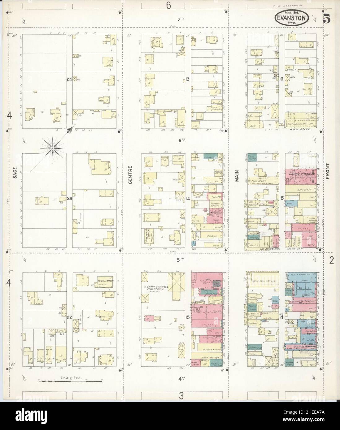 Evanston wyoming map hi-res stock photography and images - Alamy