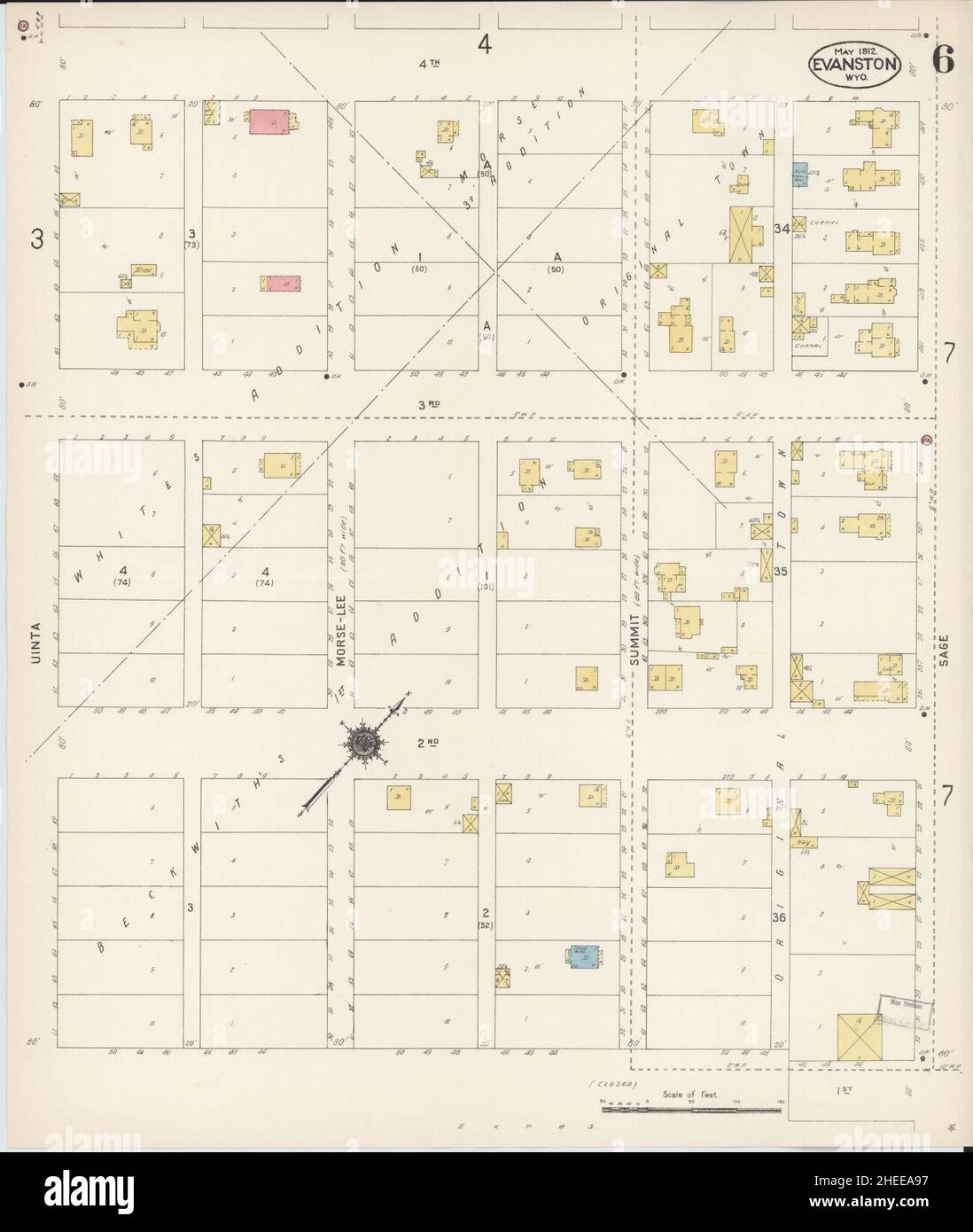 Evanston wyoming map hi-res stock photography and images - Alamy