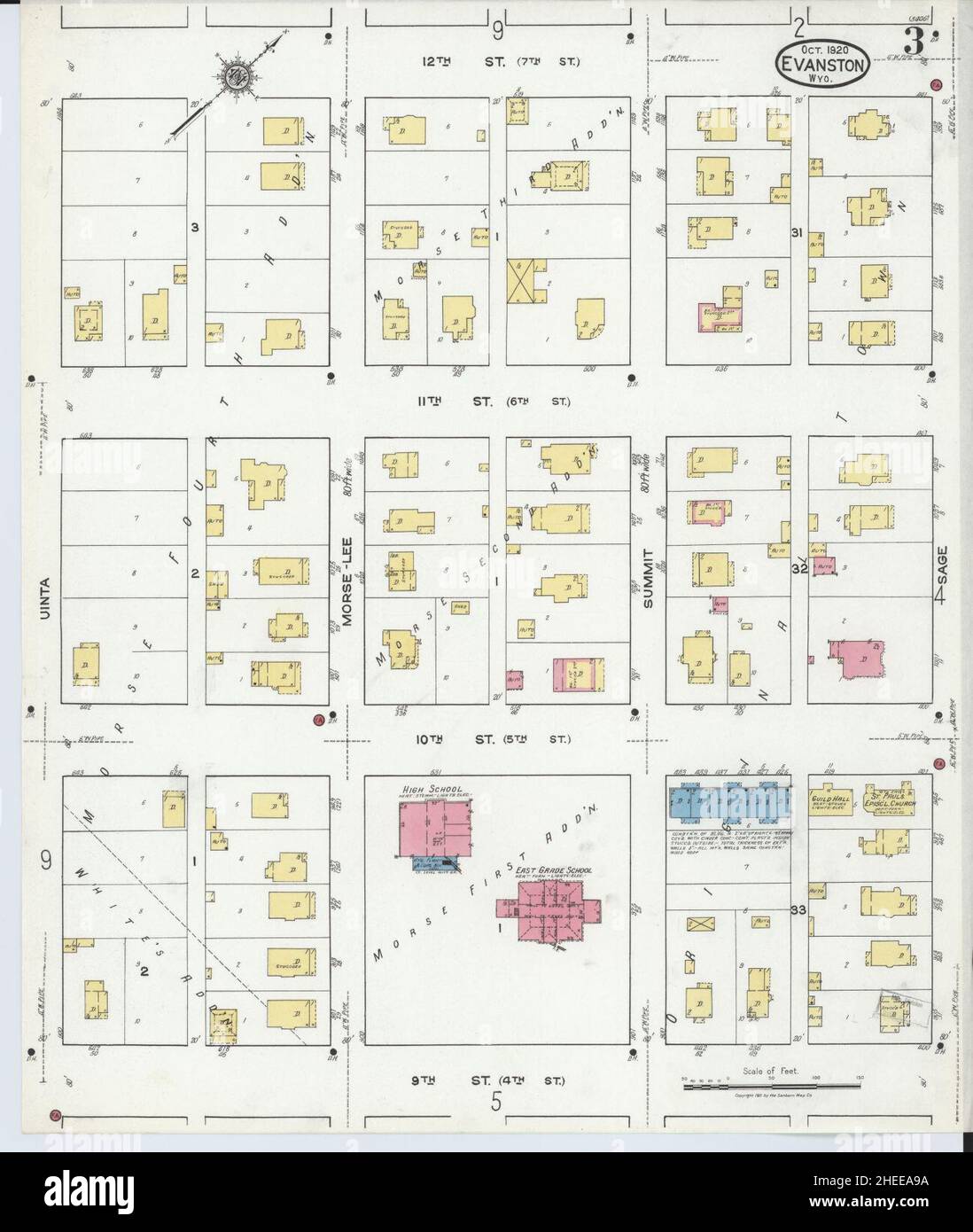 Map of evanston wyoming hi-res stock photography and images - Alamy