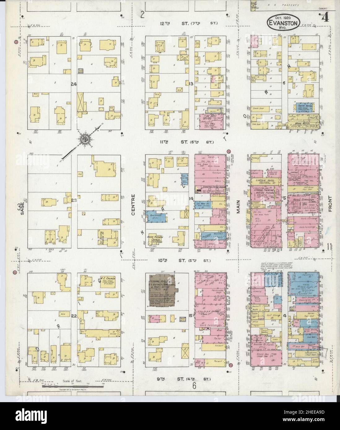 Evanston wyoming map hi-res stock photography and images - Alamy