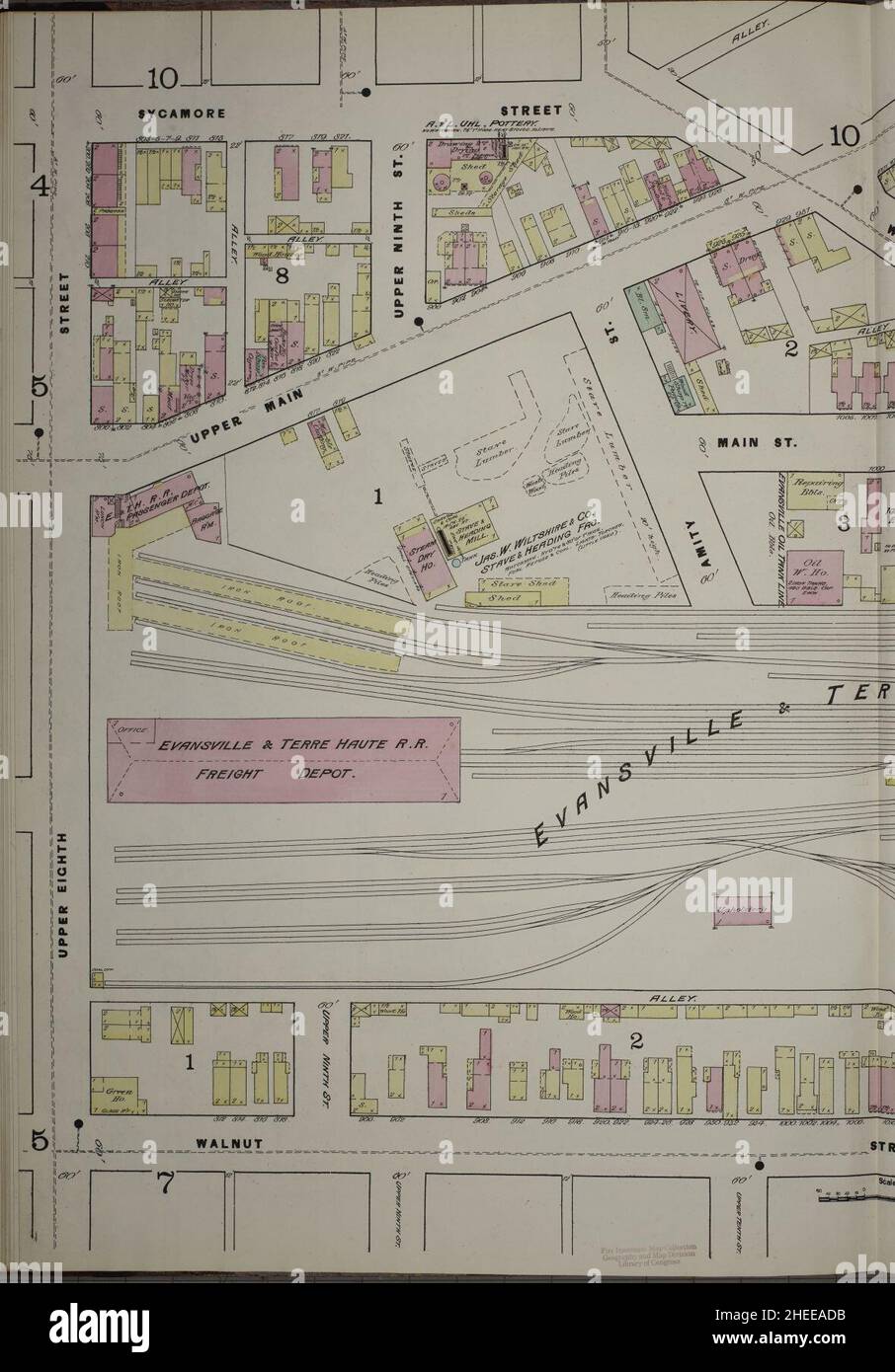 Map of evansville hi-res stock photography and images - Alamy
