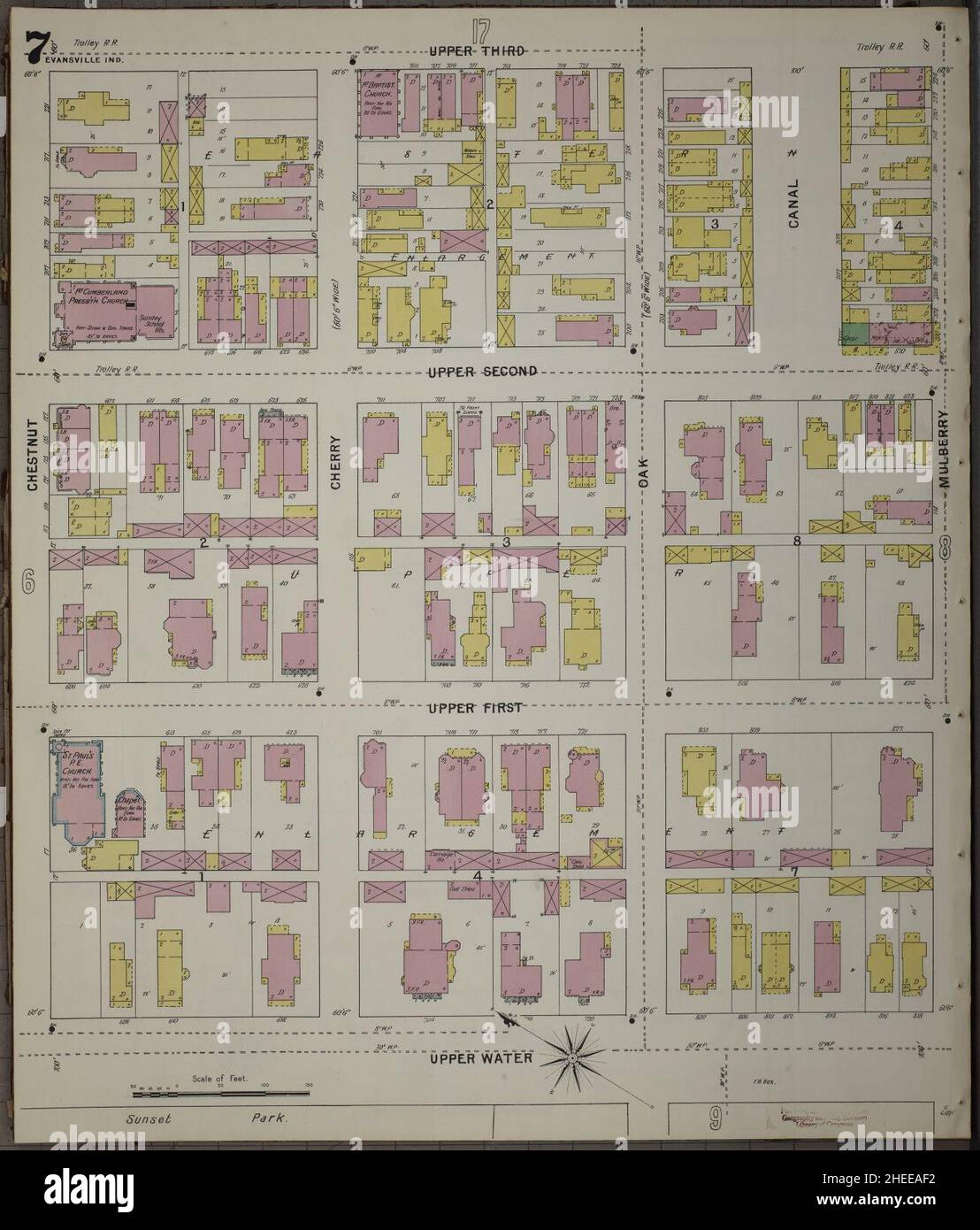 Vanderburgh county map hi-res stock photography and images - Alamy
