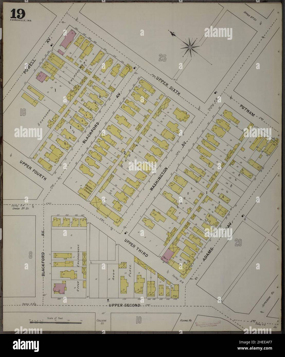 Vanderburgh county map hi-res stock photography and images - Alamy