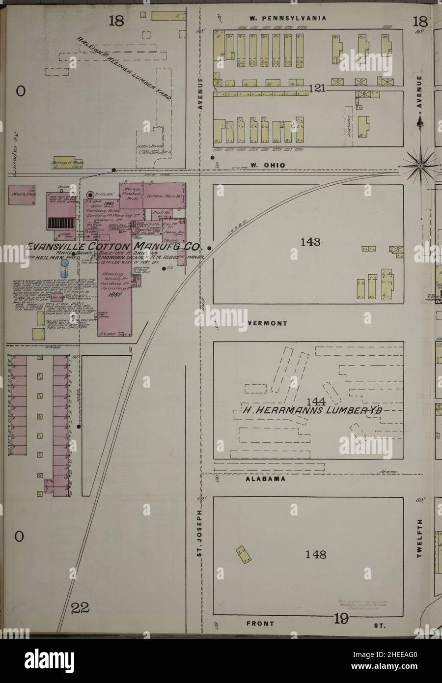 Map of evansville hi-res stock photography and images - Alamy