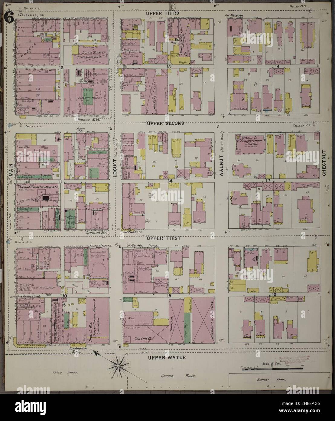 Vanderburgh county map hi-res stock photography and images - Alamy