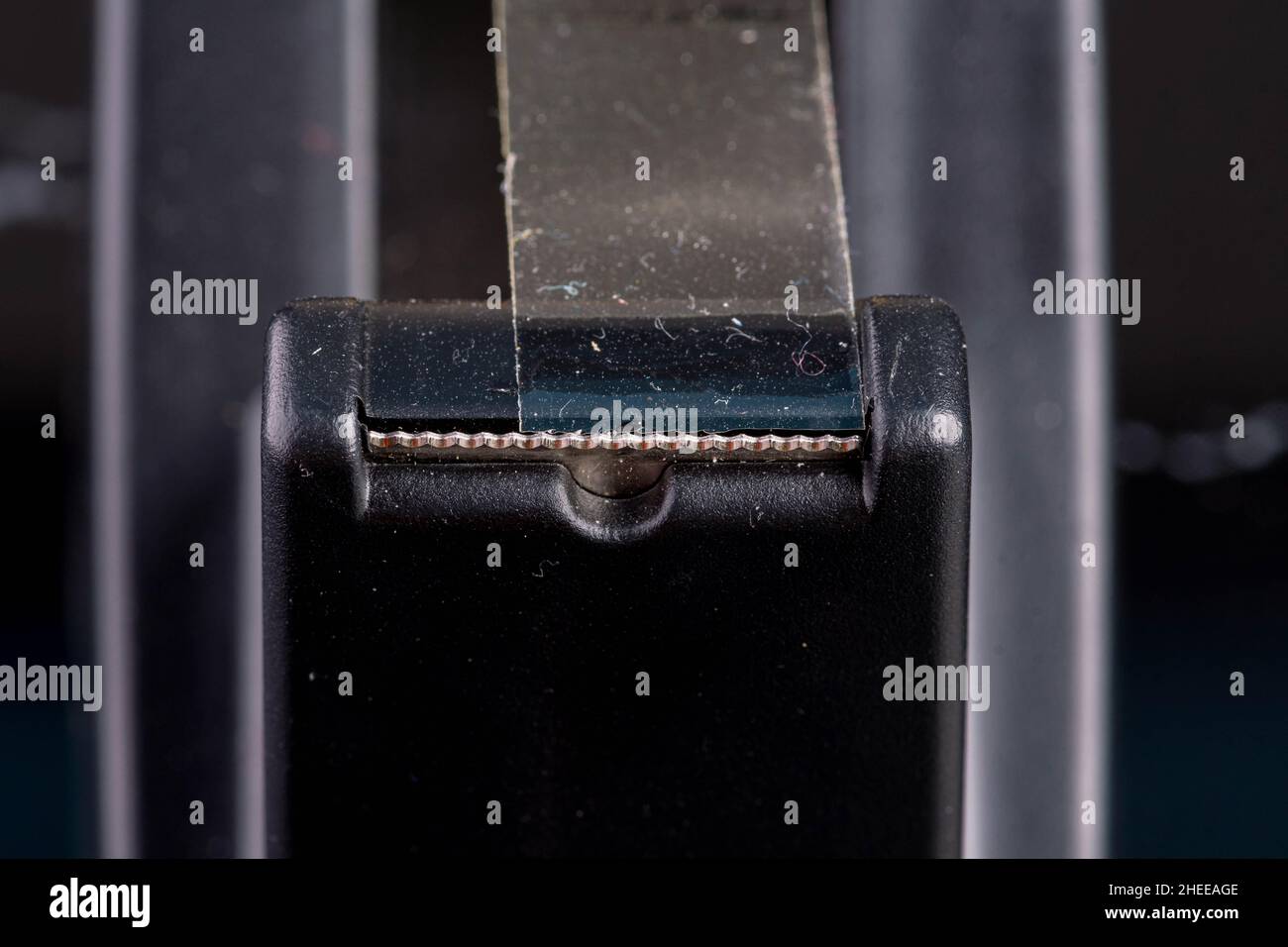 Tape dispenser with sharp tear-off edge Stock Photo - Alamy