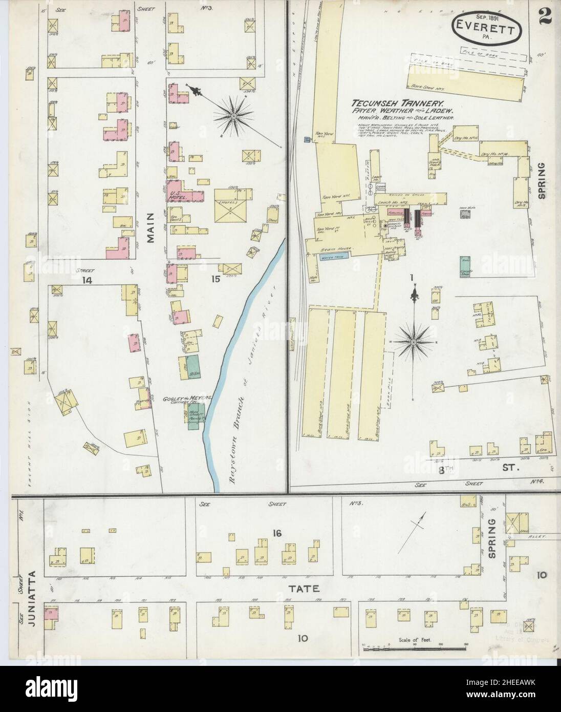 Everett pennsylvania map hi-res stock photography and images - Alamy