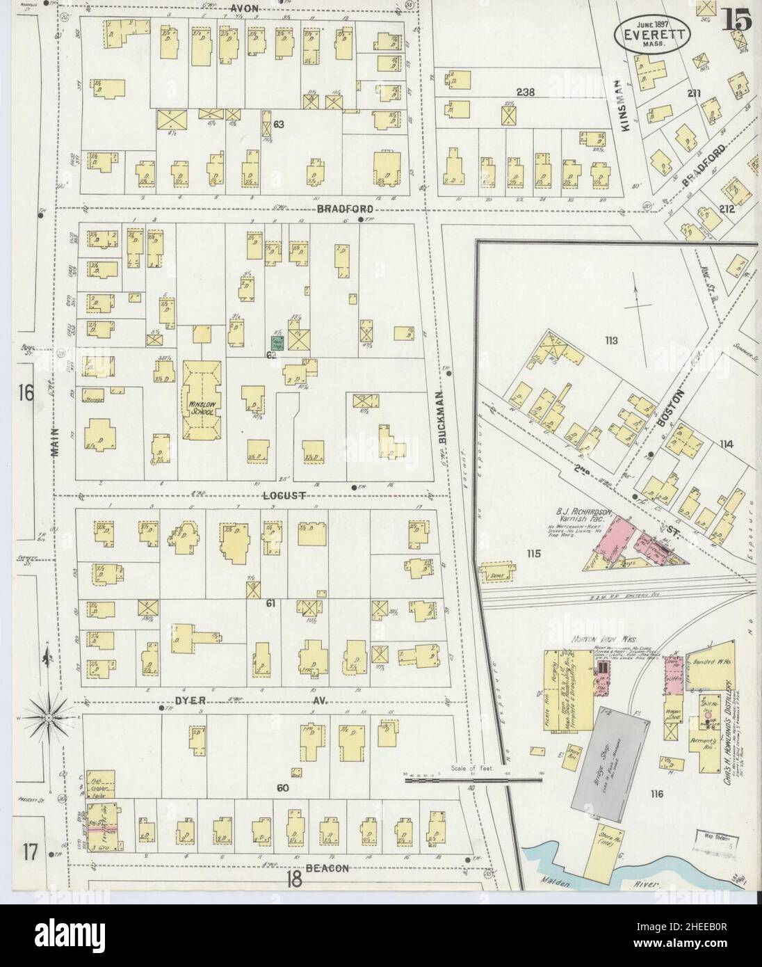 Map of everett hi-res stock photography and images - Alamy