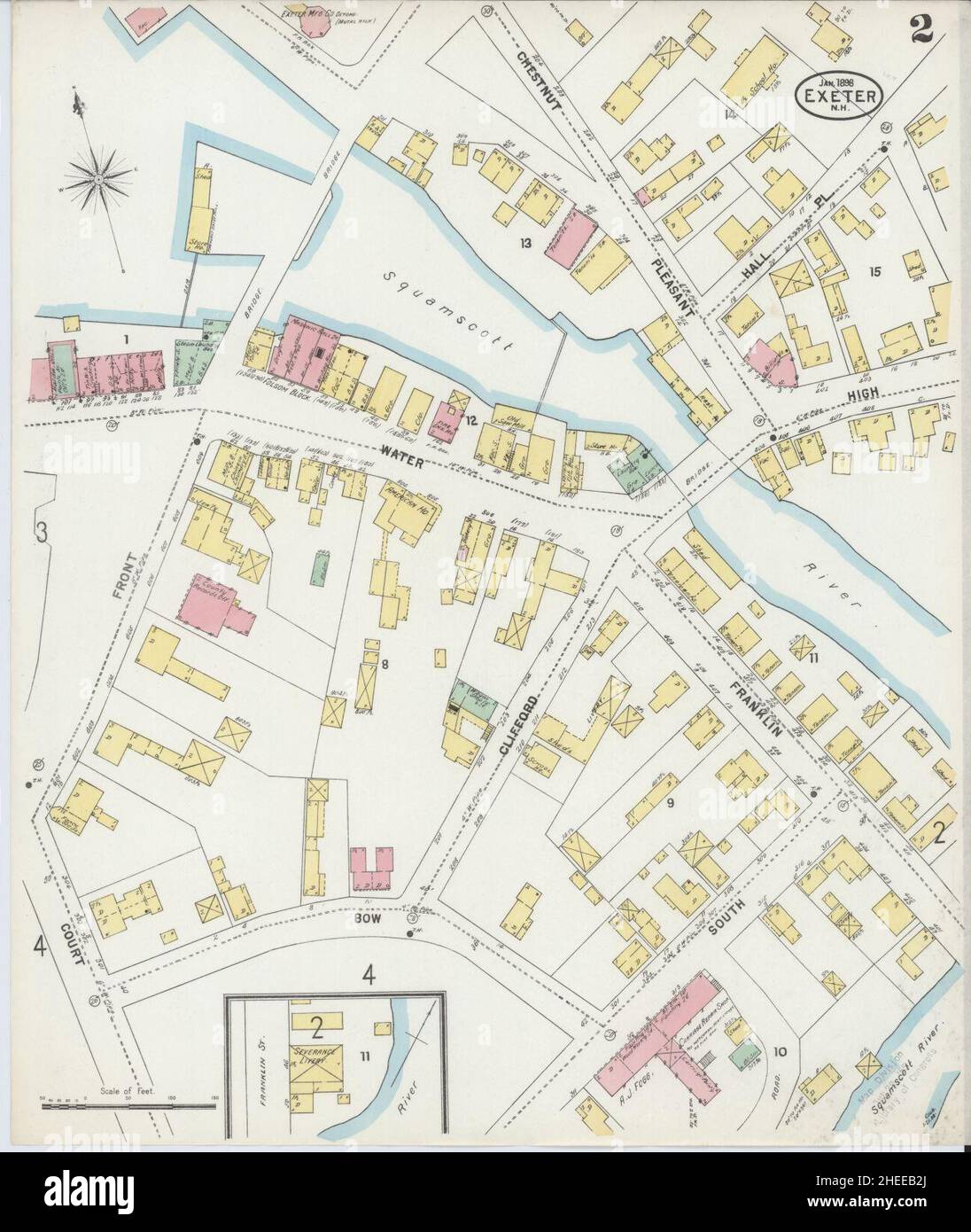 Exeter new hampshire map hi-res stock photography and images - Alamy