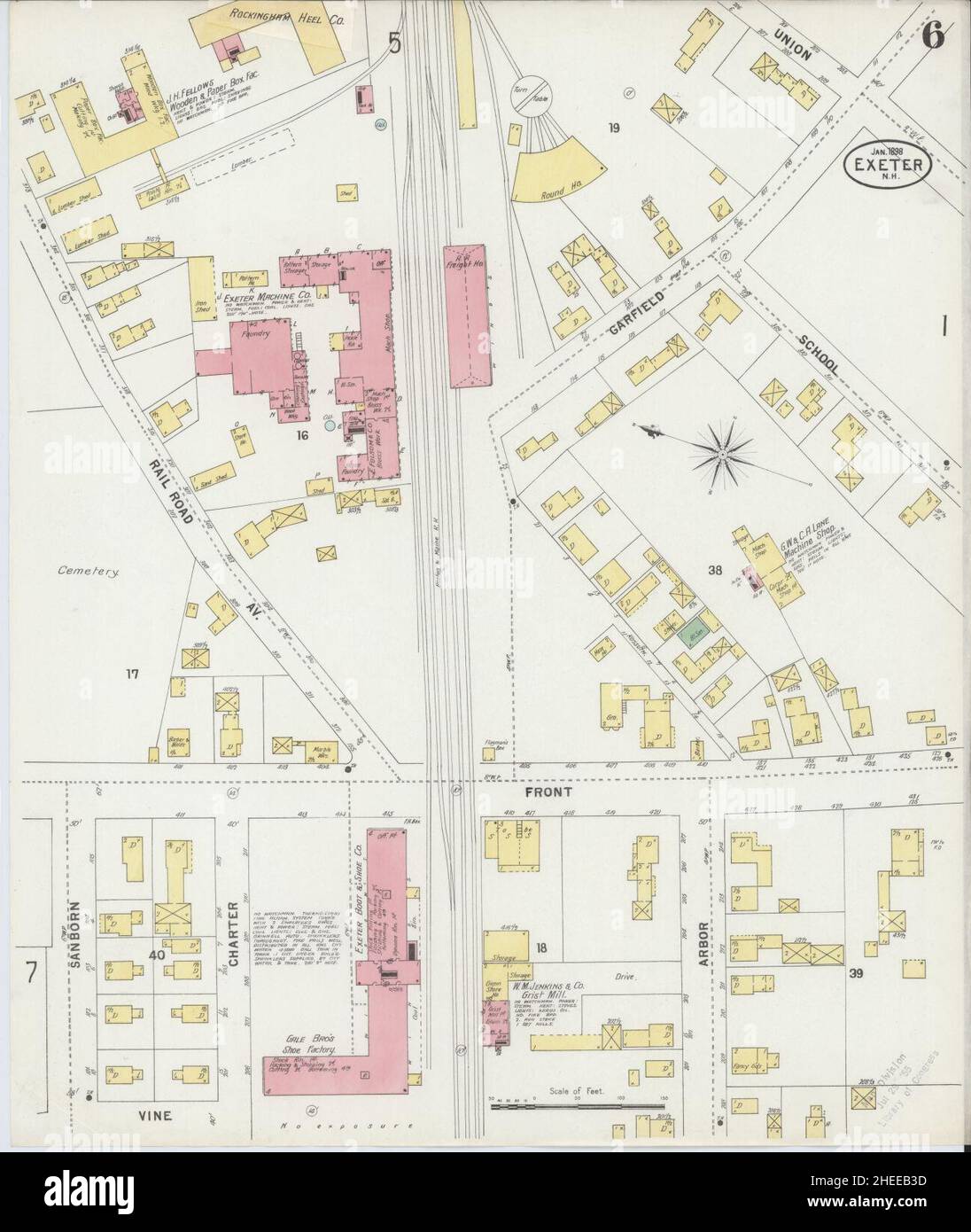 Exeter new hampshire map hi-res stock photography and images - Alamy