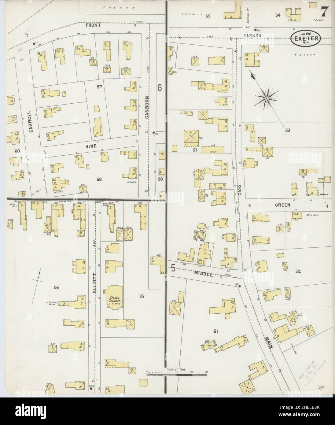 Map of exeter new hampshire hi-res stock photography and images - Alamy