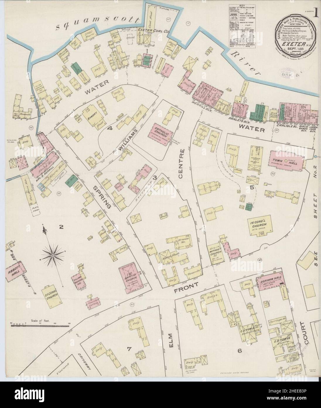 Exeter new hampshire map hi-res stock photography and images - Alamy