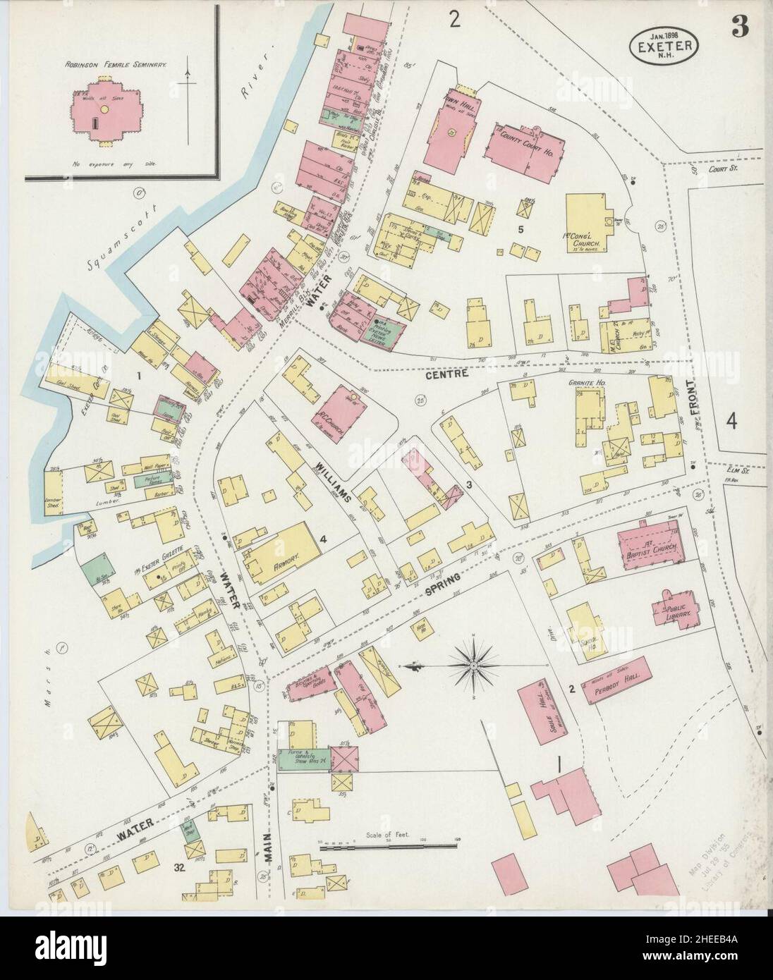 Vintage map of exeter hi-res stock photography and images - Alamy