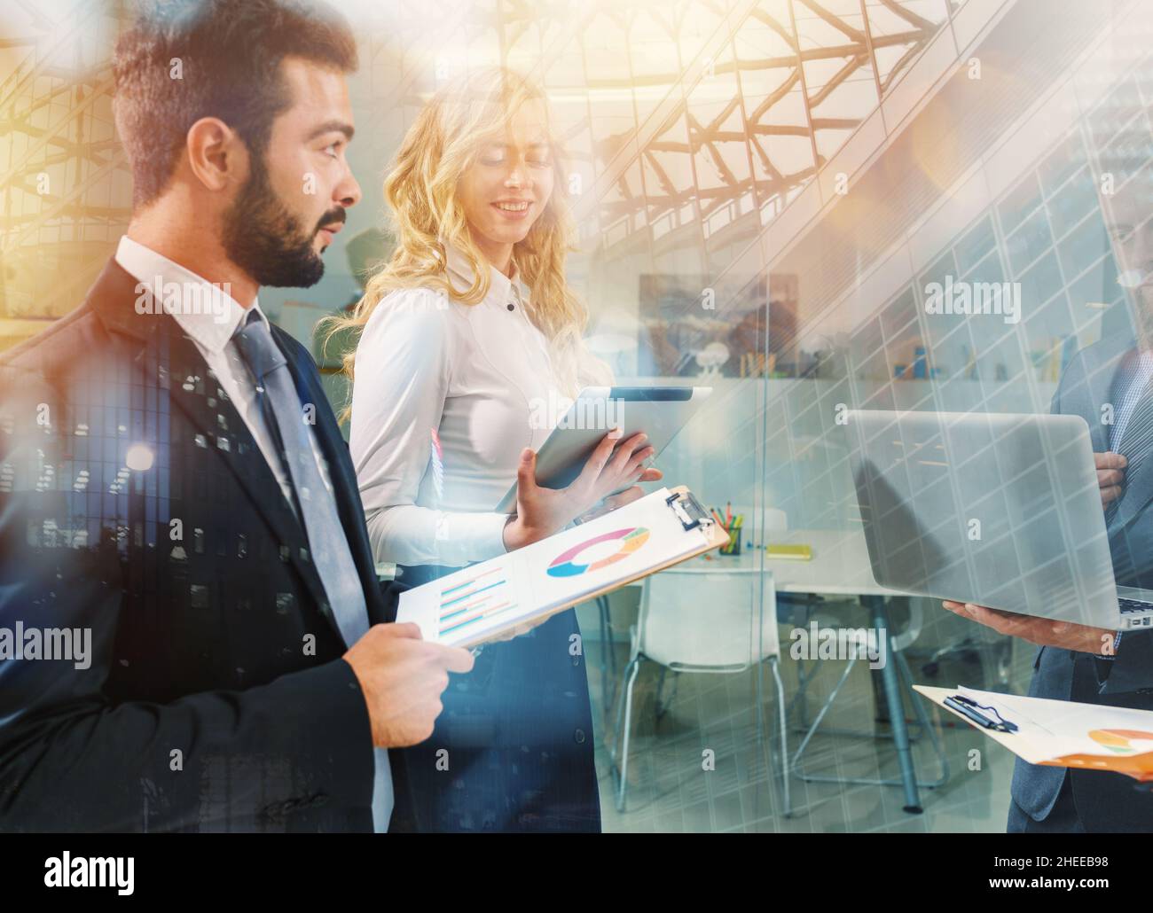 People work together as teamwork and partner Stock Photo - Alamy