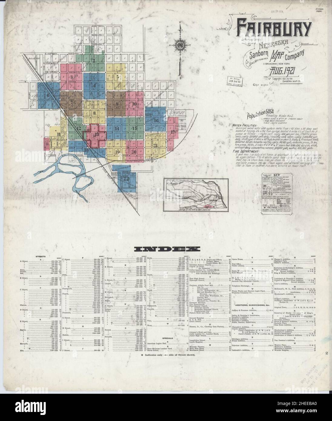 Map of fairbury nebraska hi-res stock photography and images - Alamy