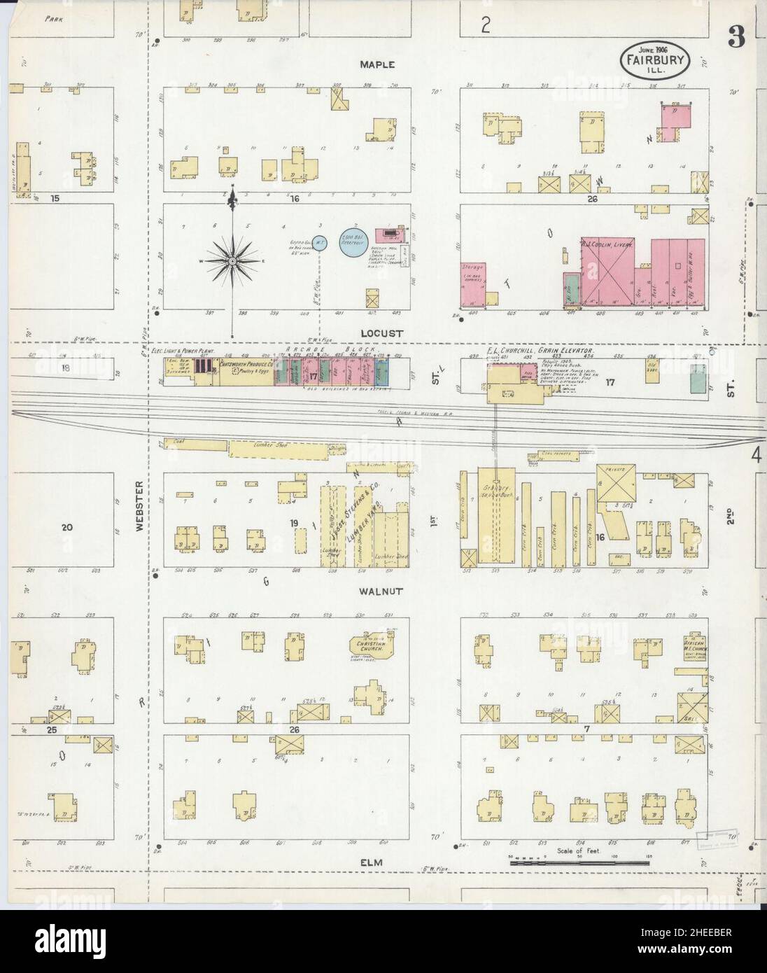Sanborn Fire Insurance Map from Fairbury, Livingston County, Illinois ...