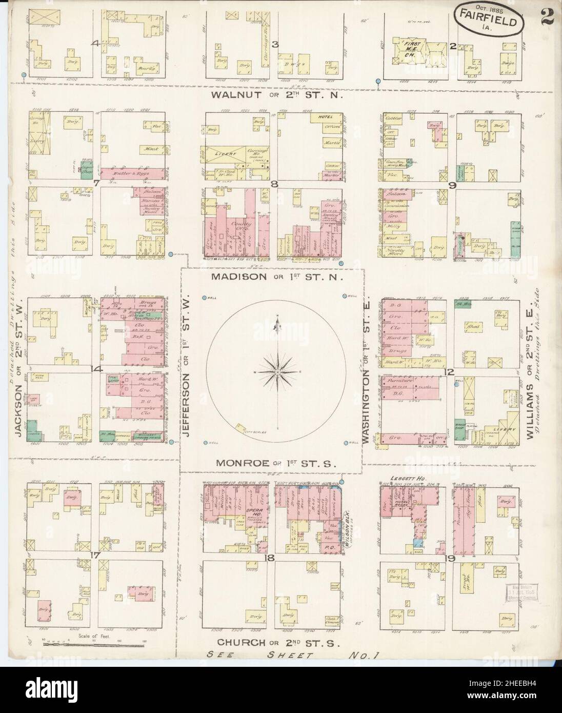 Fairfield iowa map hi-res stock photography and images - Alamy
