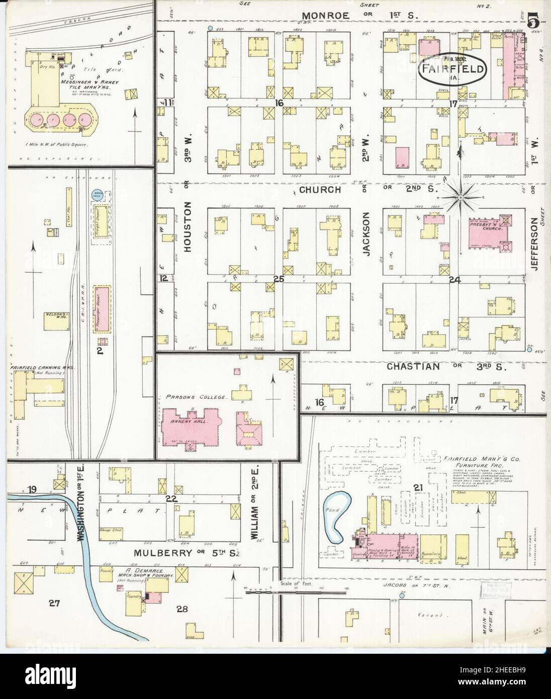 Fairfield iowa map hi-res stock photography and images - Alamy