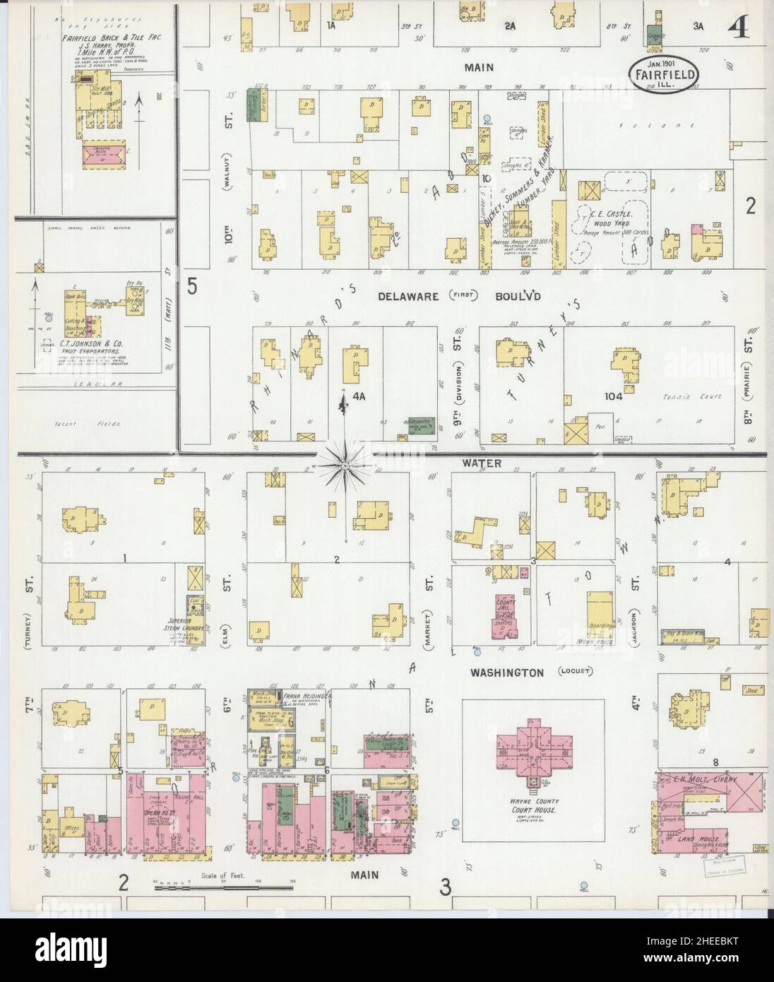 Fairfield illinois map hi-res stock photography and images - Alamy