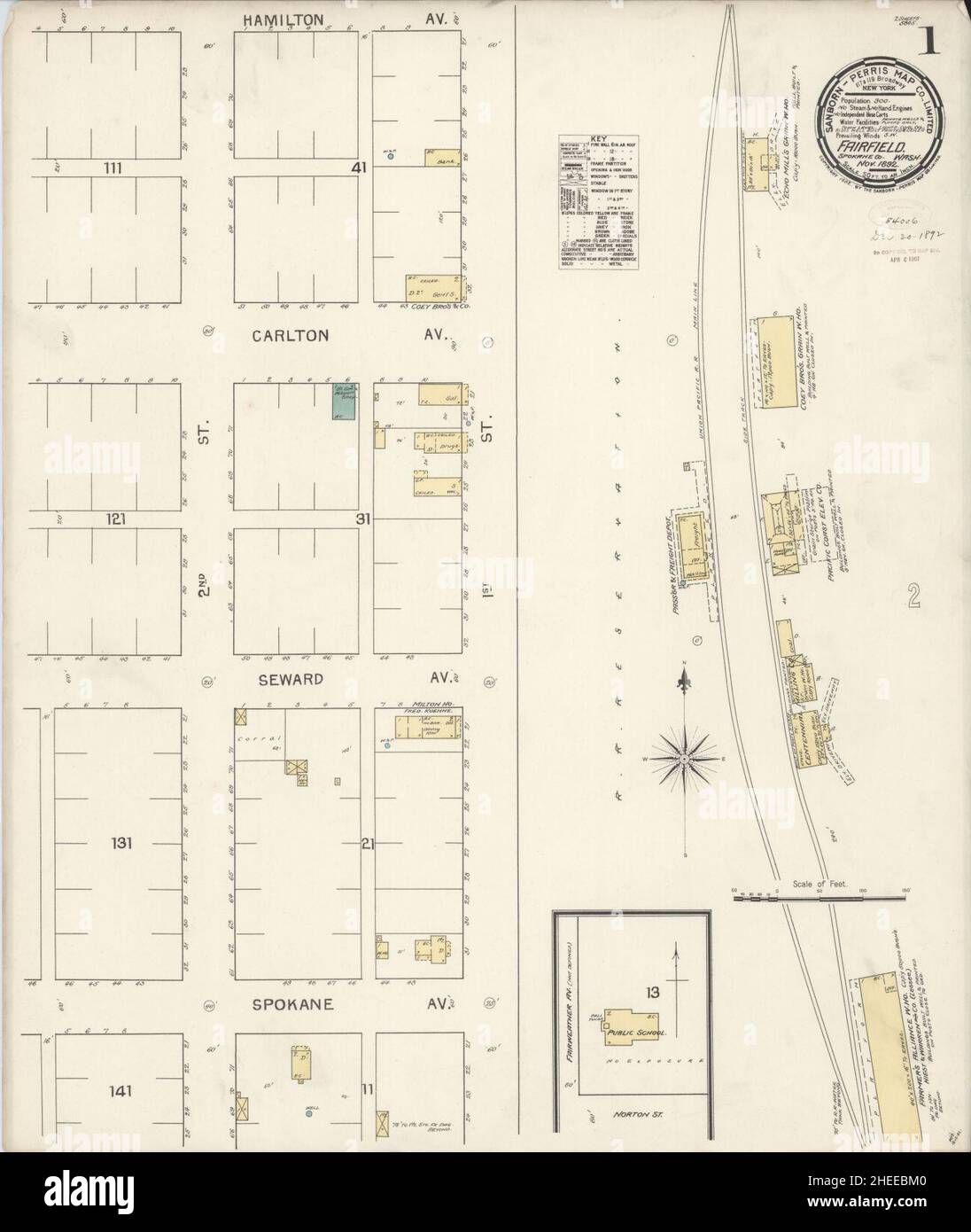 Sanborn Fire Insurance Map from Fairfield, Spokane County, Washington ...