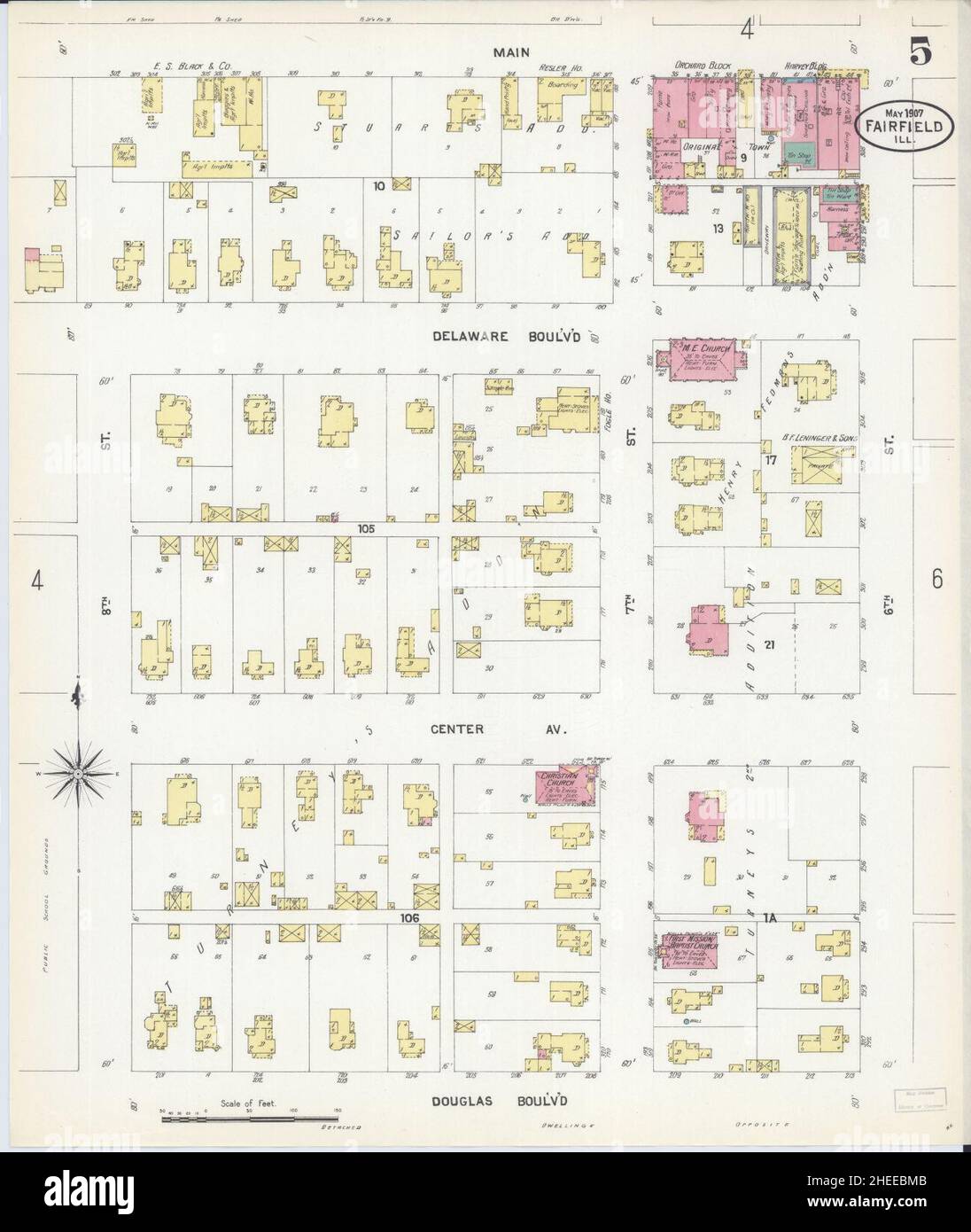 Map of fairfield illinois hi-res stock photography and images - Alamy