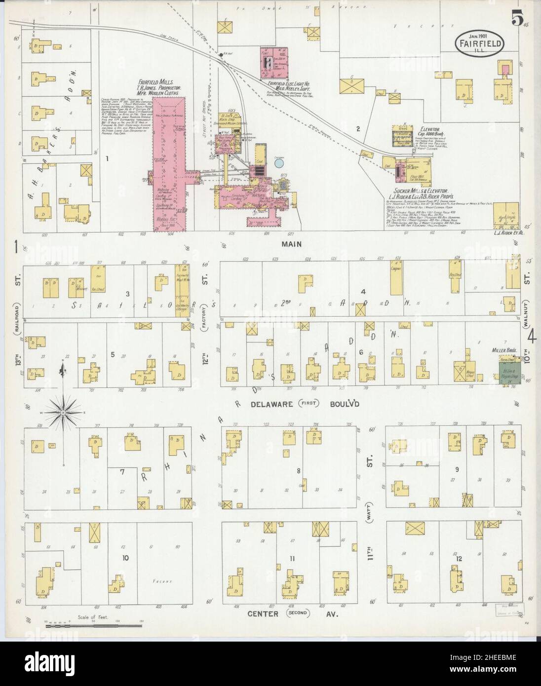 Fairfield illinois map hi-res stock photography and images - Alamy