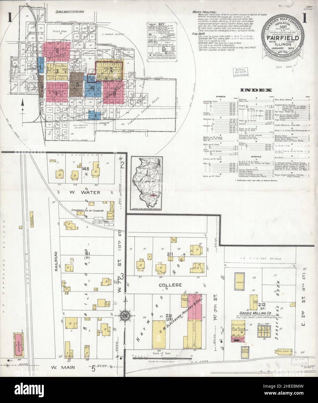 Fairfield illinois map hi-res stock photography and images - Alamy