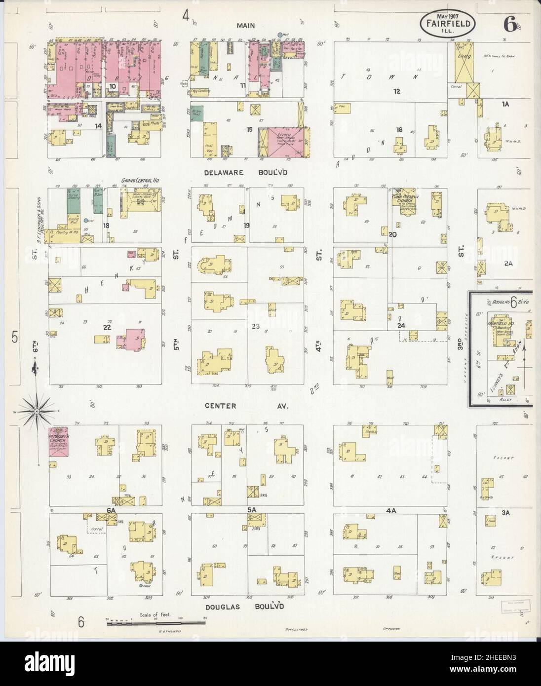Fairfield illinois map hi-res stock photography and images - Alamy