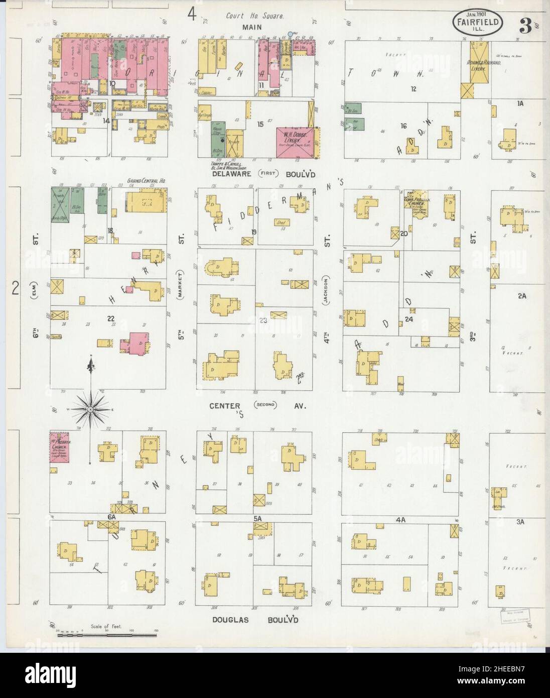 Fairfield illinois map hi-res stock photography and images - Alamy