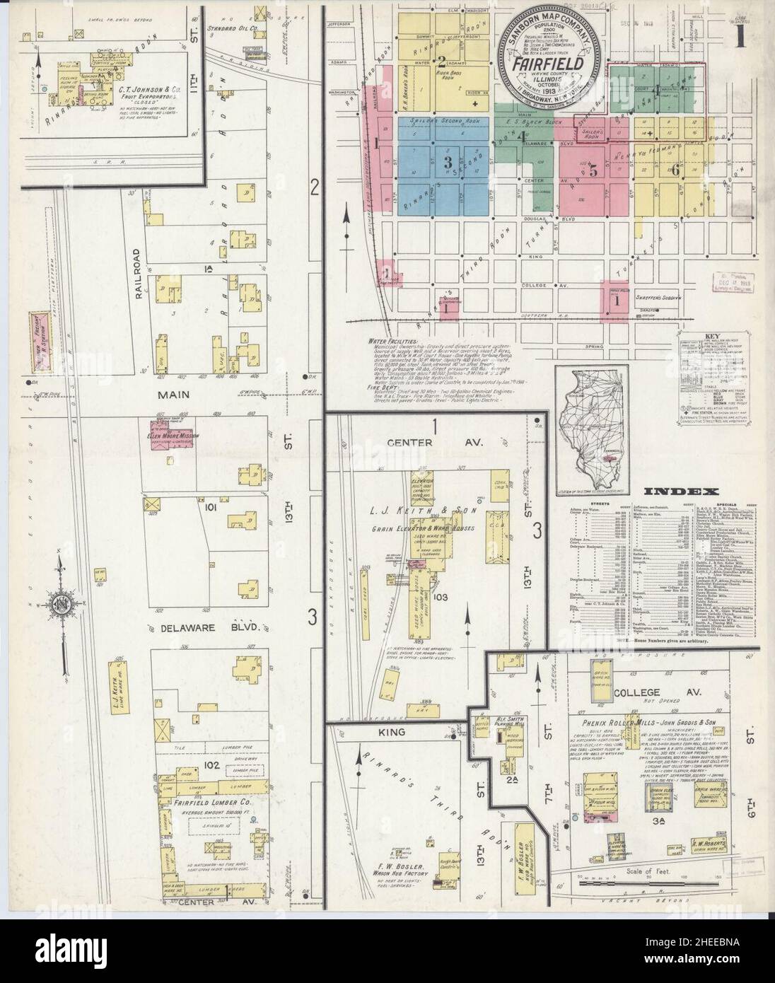 Map of fairfield illinois hi-res stock photography and images - Alamy