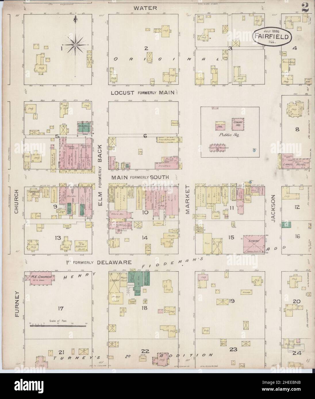 Fairfield illinois map hi-res stock photography and images - Alamy