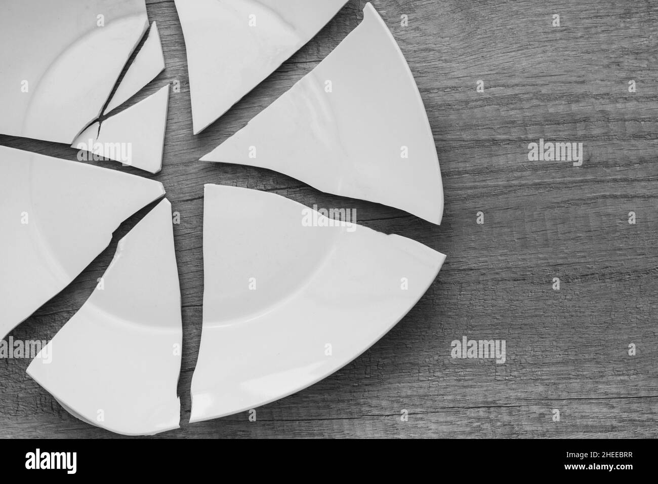 Broken plate floor Black and White Stock Photos & Images - Alamy