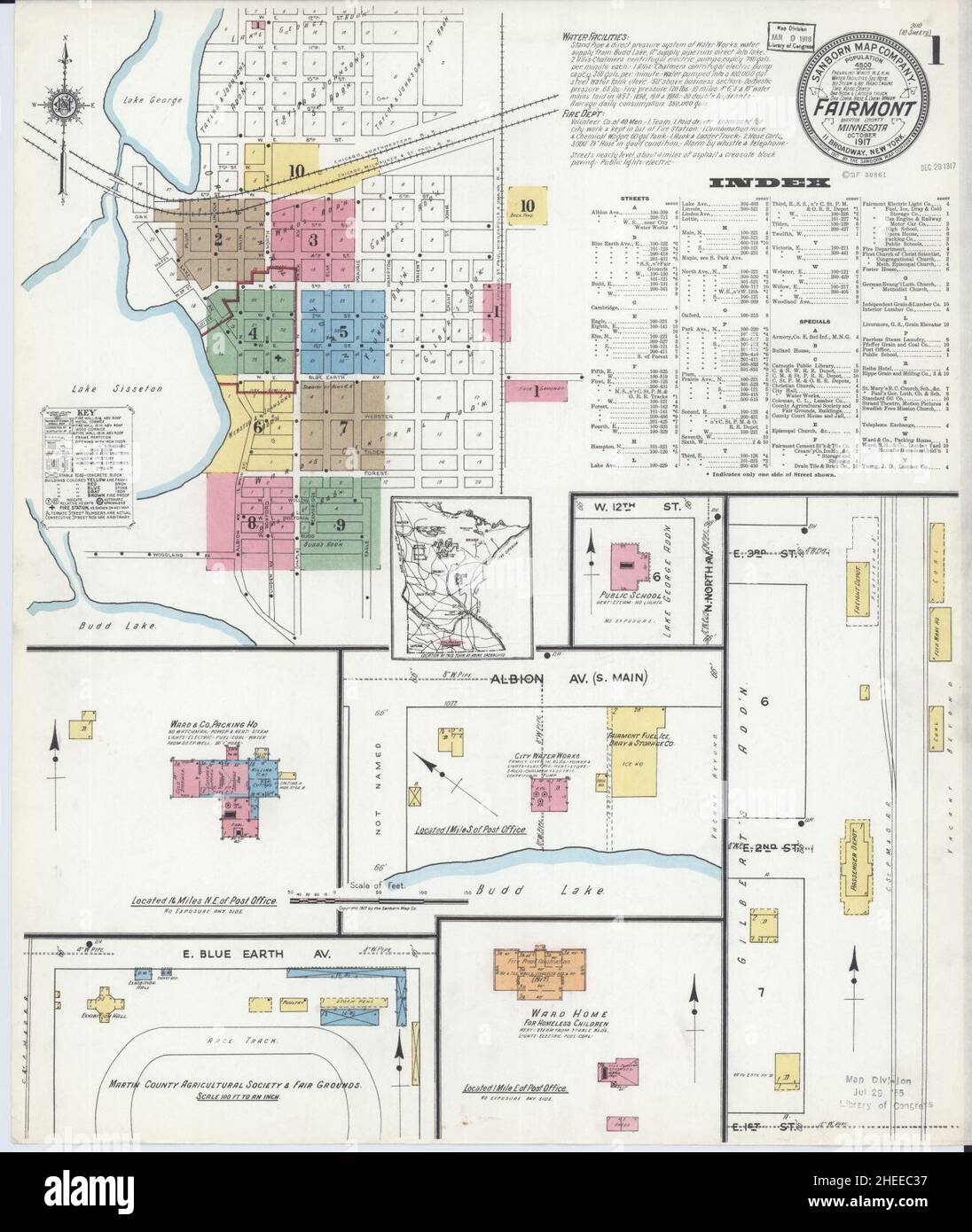 Map of fairmont minnesota hi-res stock photography and images - Alamy