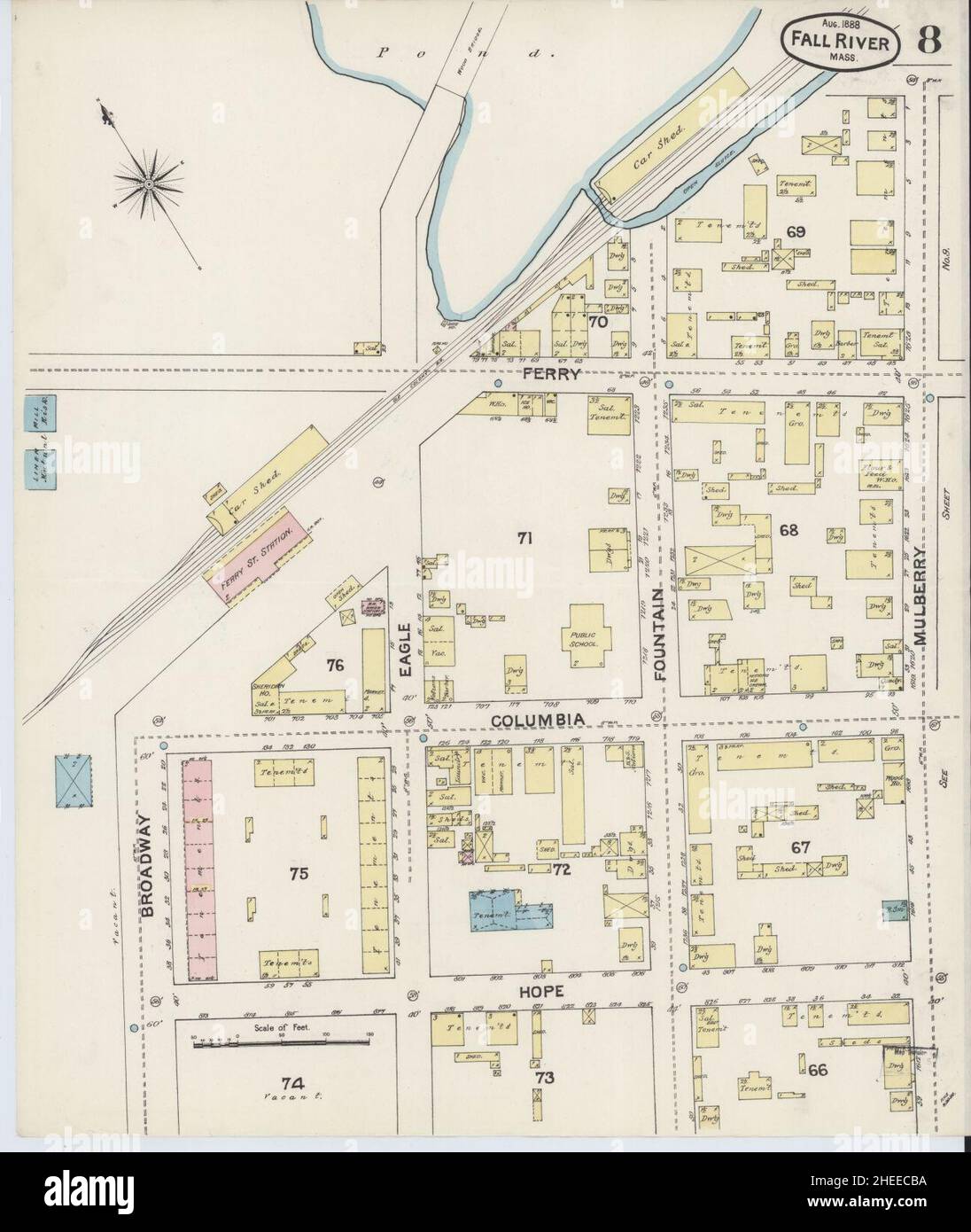 Fall river county map hi-res stock photography and images - Alamy